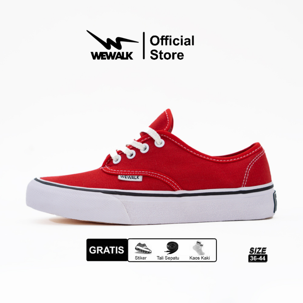 Jual Wewalk Footwear - Sepatu Sneakers Unisex Pria Wanita Wanted Red ...