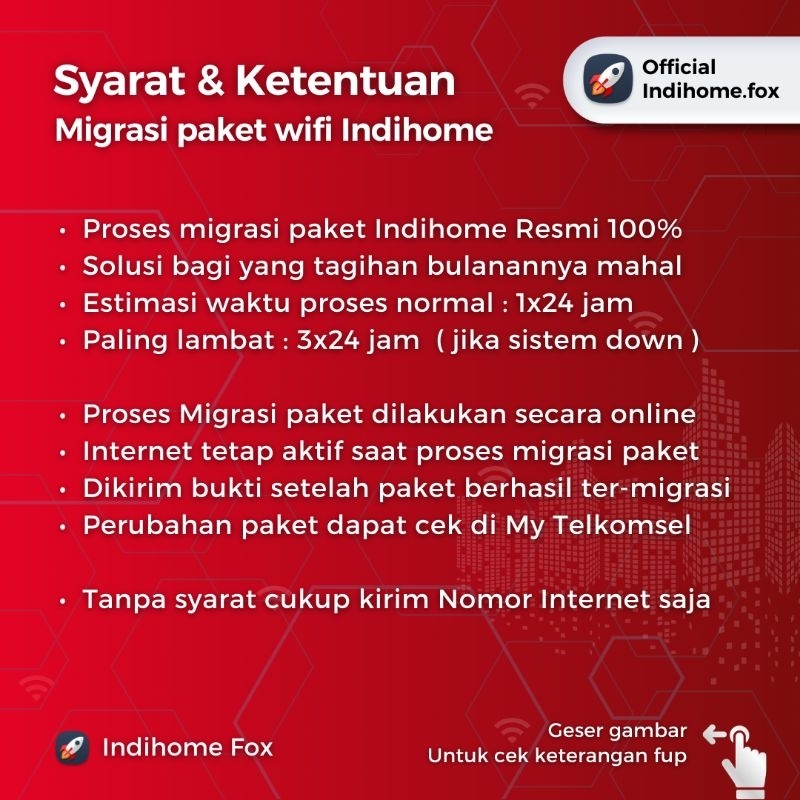 Jual Migrasi / Rubah Paket Indihome | Speed 10 - 75 Mbps | 1P Internet ...