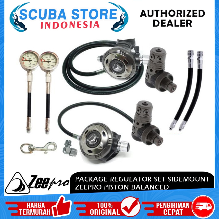 Jual Paket Regulator Set Package Sidemount Zeepro 1st Stage Piston ...