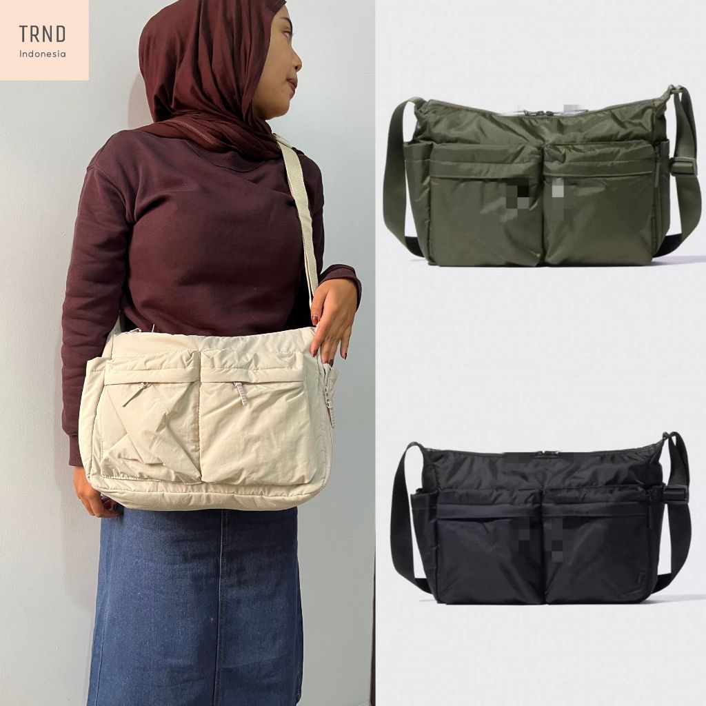 Jual Tas Selempang Puffy Nilon Terbaru UNIQ Tas Bahu Kain Kantor Kerja ...
