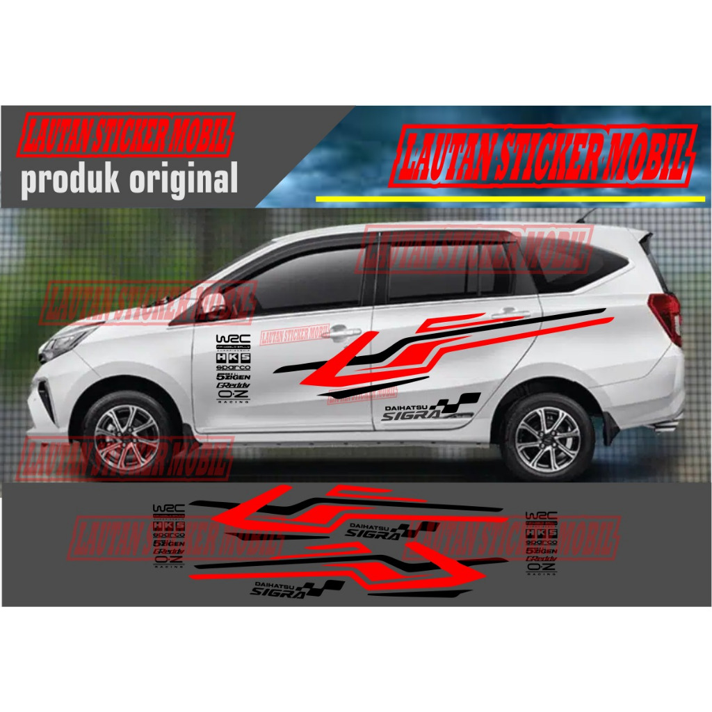 Jual cuting stiker lis bodi samping kanan kiri tipe daihatsu sigra dan ...