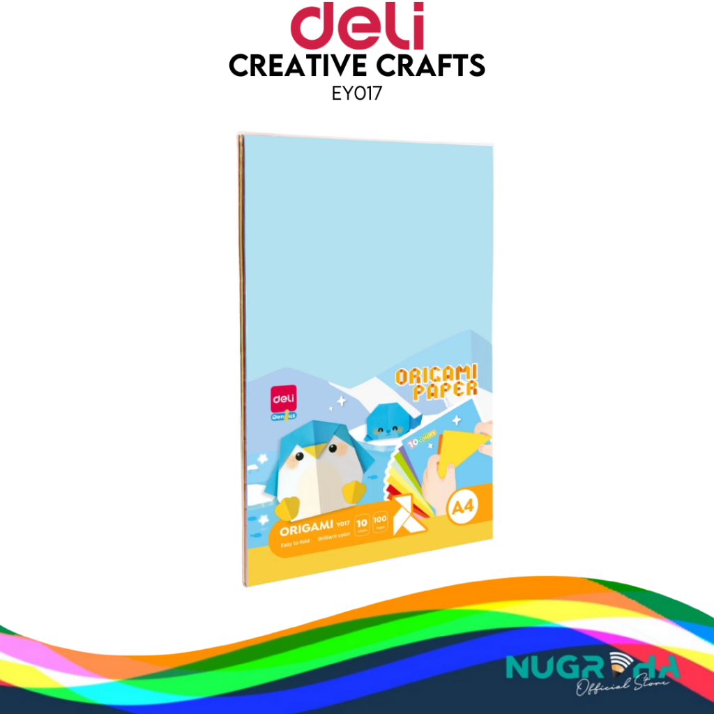 Jual Deli EY017 Genius Paper Craft / Origami Kertas Lipat 2 Sisi A4 100 ...