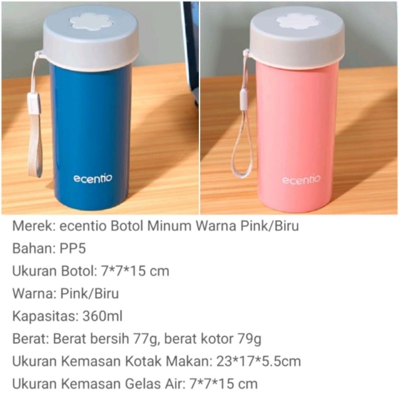 Jual botol minum ecentio 360ml | Shopee Indonesia