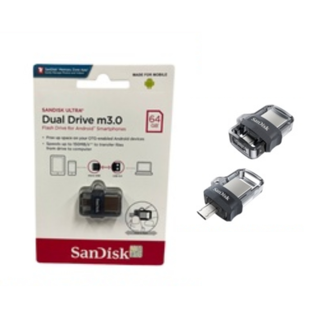 Jual SANDISK Flashdisk Otg 64Gb Dual Drive M3.0 | Shopee Indonesia
