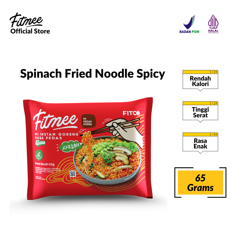 Jual Fitmee Mie Instan Sehat Bayam Goreng Pedas 65 Gr | Shopee Indonesia