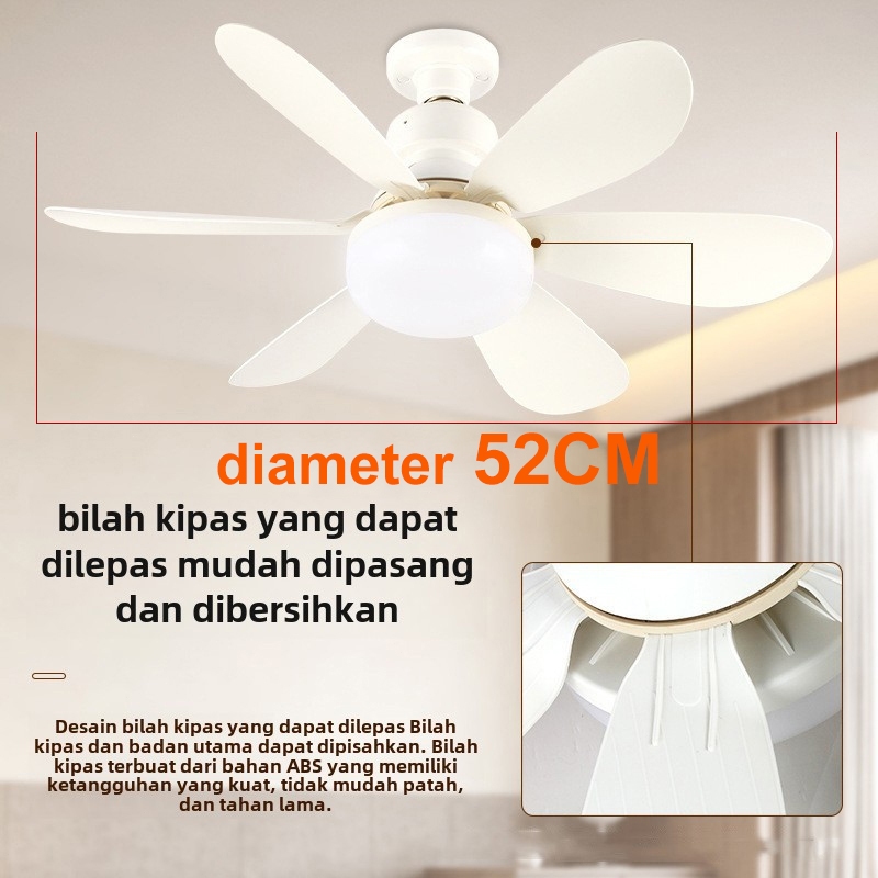 Jual Lampu Kipas Angin Dengan remote control Lampu 2In1 kipas LED E27 ...