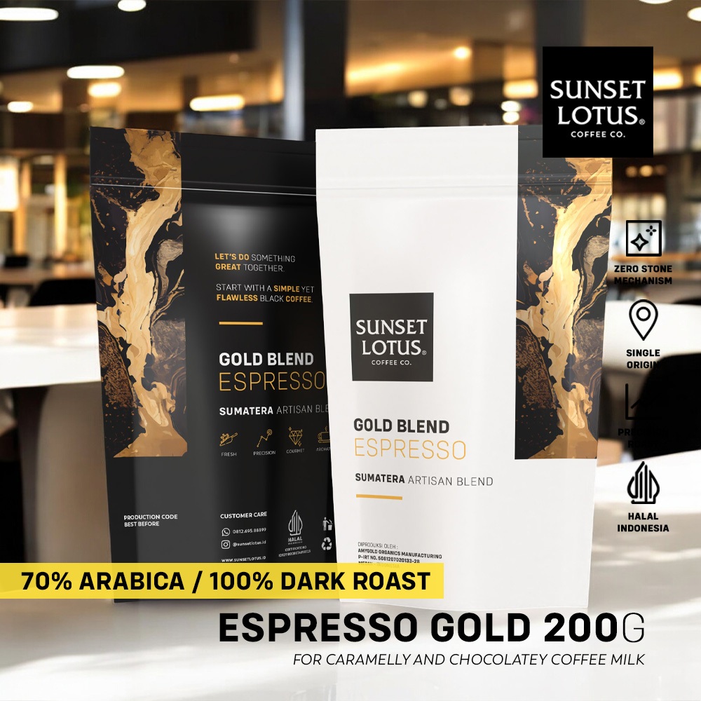 Jual Kopi Sunset Lotus Espresso Gold Blend Coffee Bean Biji Bubuk Coffe ...