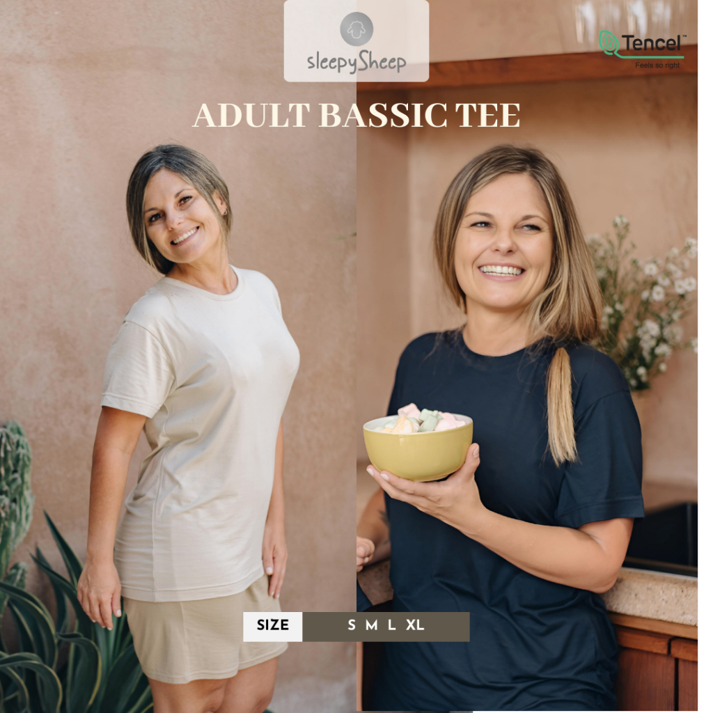 Jual SLEEPYSHEEP Kaos Polos Wanita Dewasa Setelan Adult Basic Tee Tencel | Shopee Indonesia