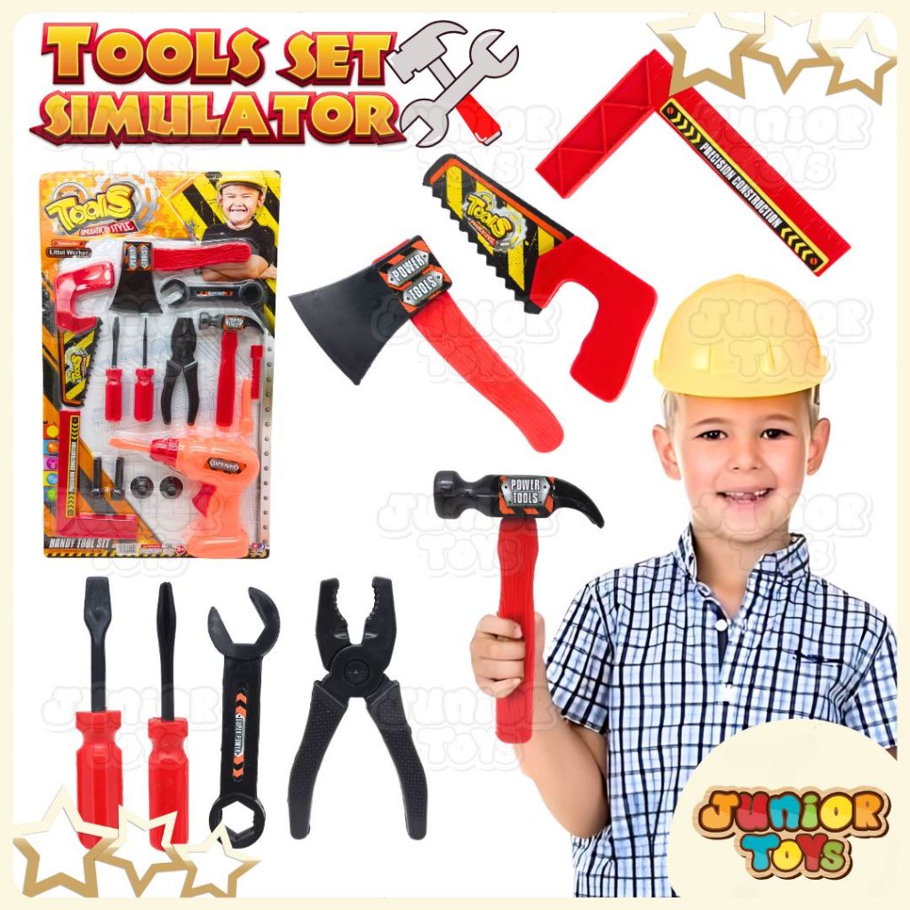 Jual Mainan Anak Peralatan Pertukangan Tools Set | Shopee Indonesia