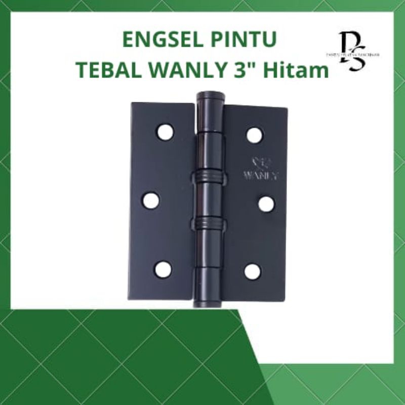 Jual ENGSEL PINTU JENDELA BEARING TEBAL HITAM WANLY 3" | Shopee Indonesia