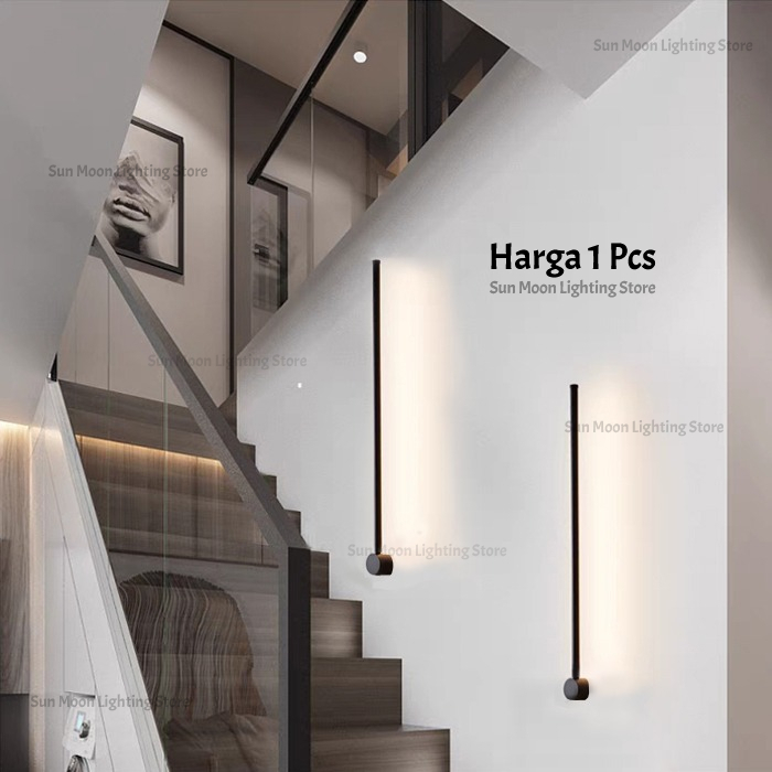 Jual Lampu dinding led panjang 100cm minimalis modern ruang tamu gold ...