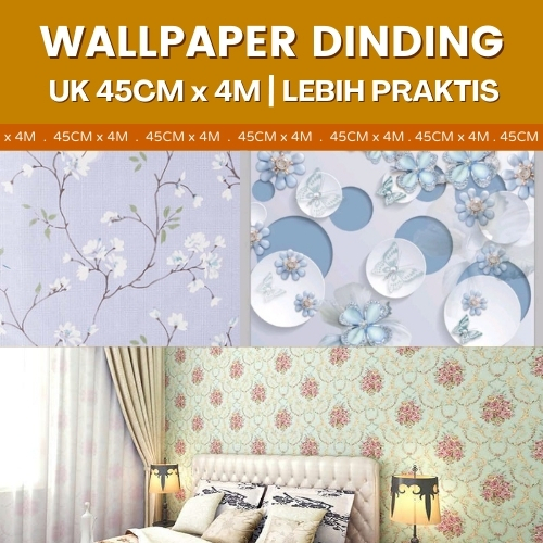 Jual Setiker Wallpaper Dinding Motif Bunga Shaby Ijo Wolpeper Sakura ...