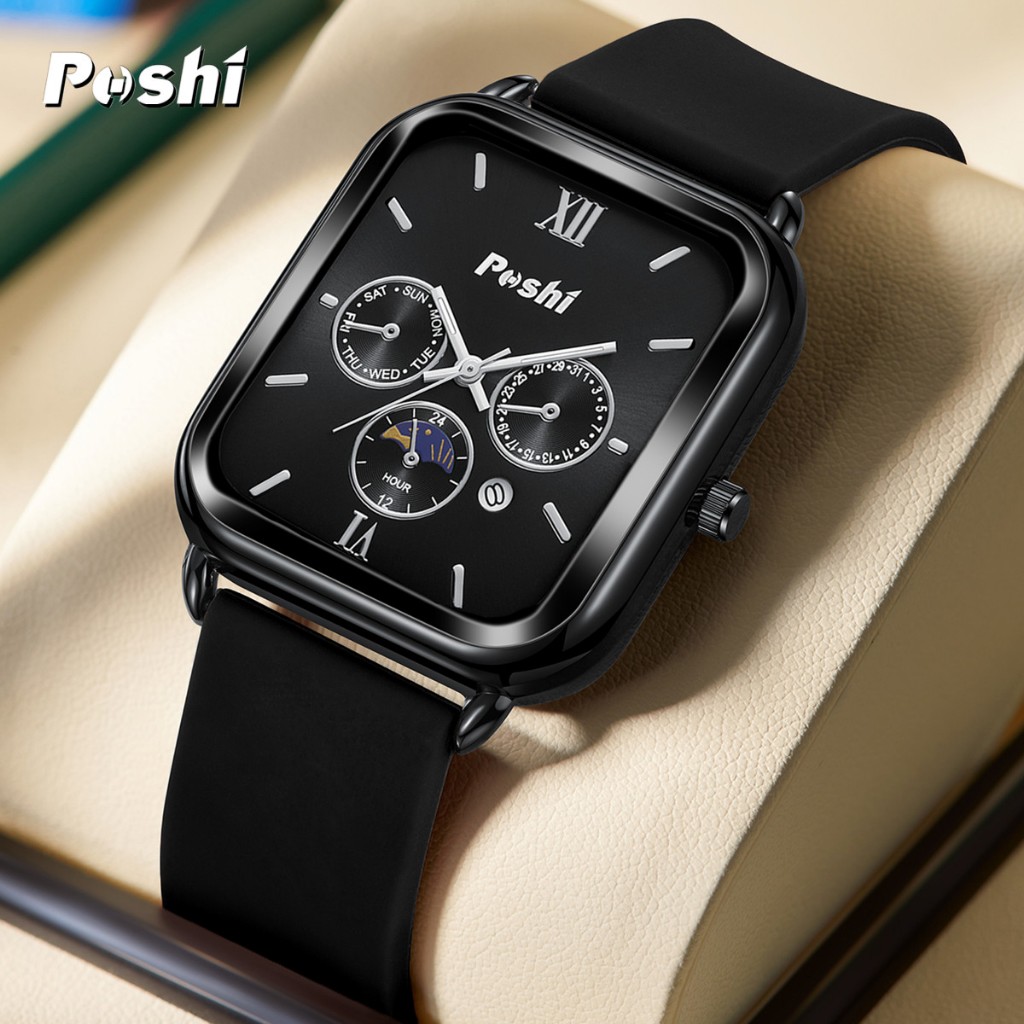 Jual Jam Tangan Pria wanita Poshi Bahan Stainless Steel Desain Elegan ...