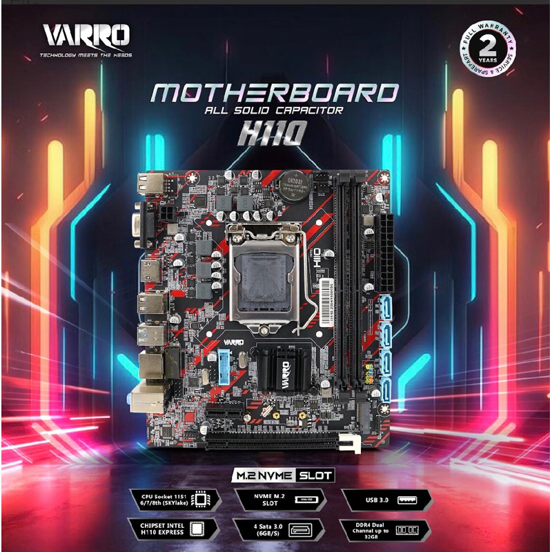 Jual Motherboard Varro H110 DDR4 Socket 1151 | Shopee Indonesia