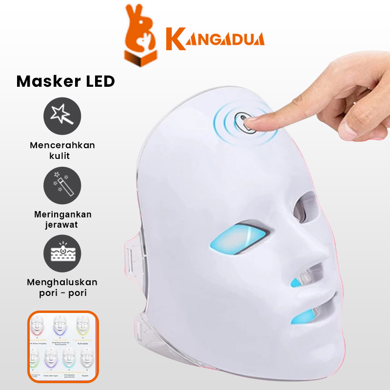 Jual KANGADUA Masker LED PDT Light 7 Warna Led Mask Photon Therapy Alat Perawatan Wajah ...
