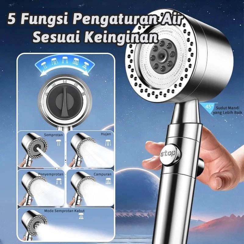 Jual Kepala Shower 4 Mode / Kepala Pancuran Kamar Mandi Tekanan Tinggi / Hand Shower 4 Mode ...