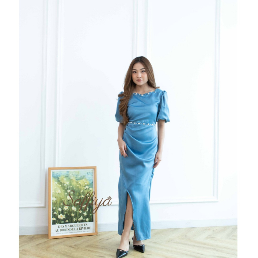 Jual SAFFIYA-Dress BRIANNA | Dress Mewah – Kondangan Dress & Gaun Satin ...