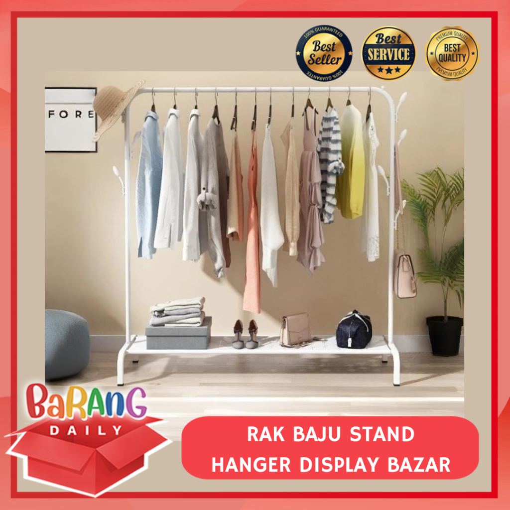 Jual Rak Baju Gantungan Baju Besi Stand Hanger Display Butik Bazar ...