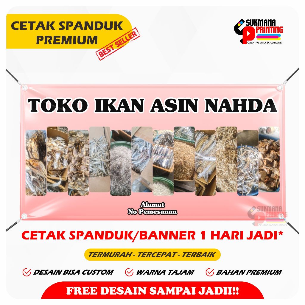 Jual CETAK SPANDUK BANNER PREMIUM JUAL IKAN ASIN - JUAL ANEKA IKAN ASIN ...