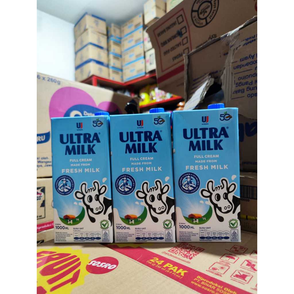 Jual SUSU ULTRA MILK KEMASAN 1 LITER 1 KARTON ISI 12 | Shopee Indonesia