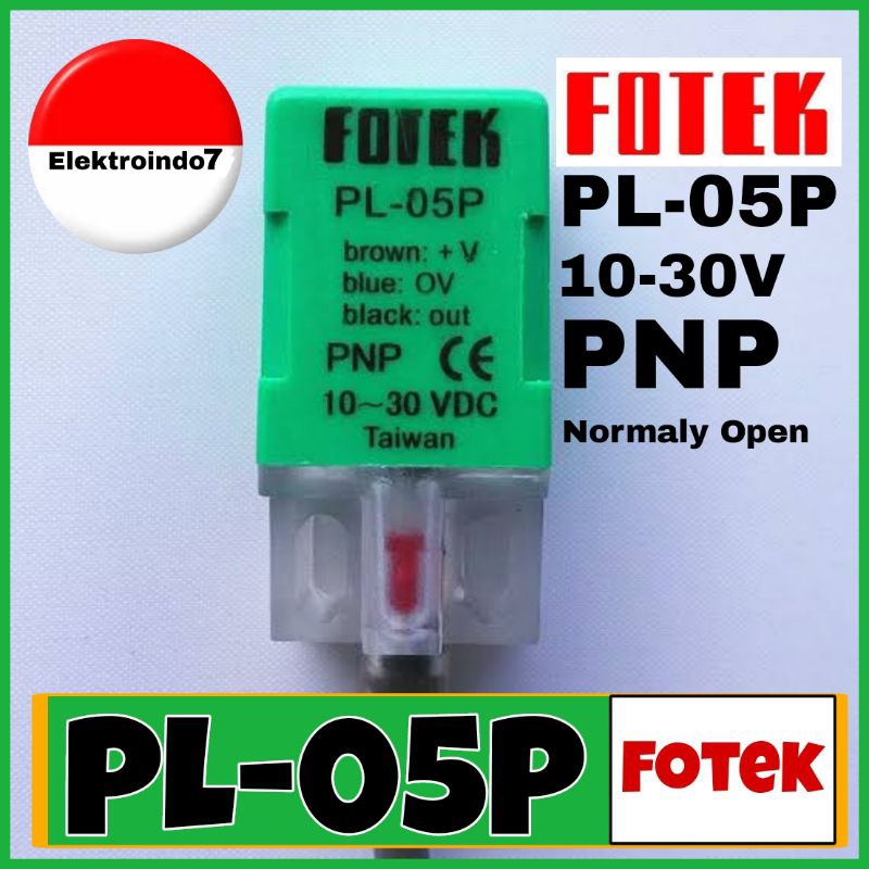 Jual PL-05P Fotek 12v 24v sensor proximity induktif PNP Normaly Open NO ...