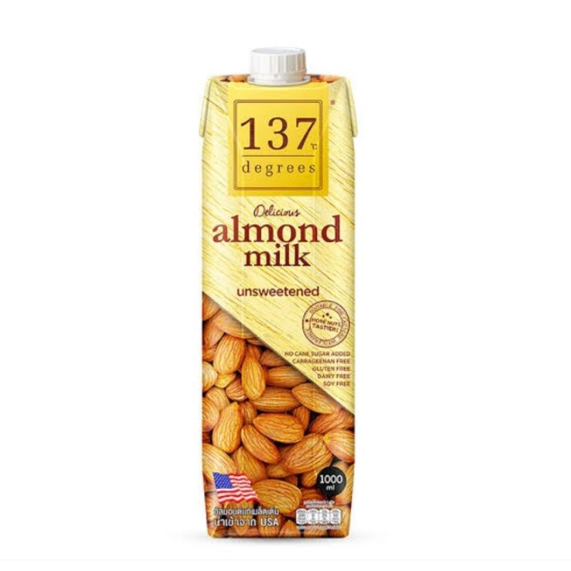 Jual 137 degrees Almond Milk Original Unsweetened 1L & 180ml | Shopee Indonesia