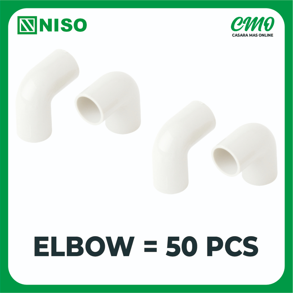 Jual NISO 50PCS KNEE/ELBOW/LBOW 20MM KONDUIT - KENI ELBOW PIPA LISTRIK ...