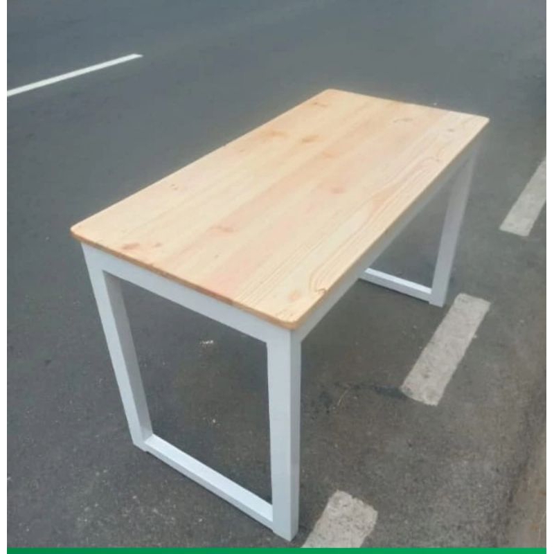 Jual Meja multifungsi serbaguna 100 x 50 x 75 cm kaki cat putih atas ...