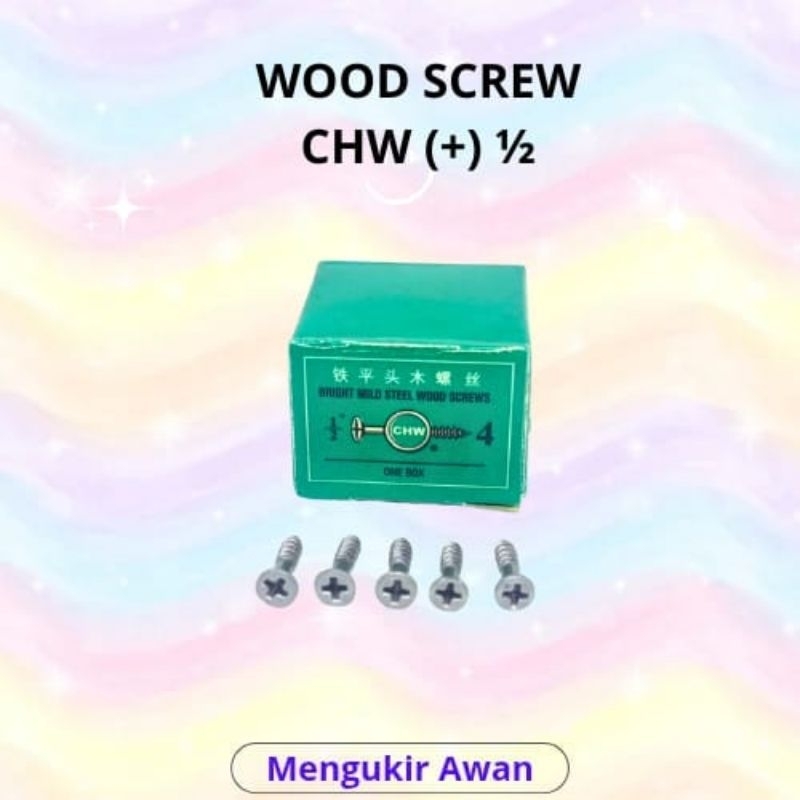 Jual Skrup Kayu / Wood Screw CHW (+) 1/2 inch x 4mm | Shopee Indonesia