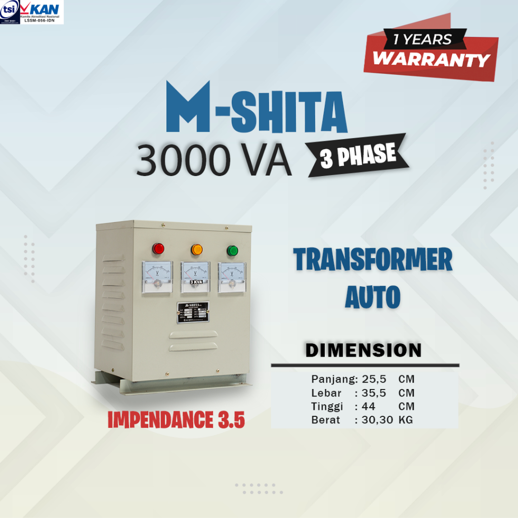 Jual Trafo Listrik Auto Transformer M-Shita 3Kva 3Phase Kawat Tembaga ...