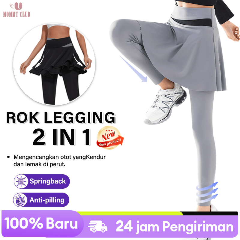 Jual Rok Legging Olahraga 2 IN 1 Wanita Jumbo High Celana Yoga Legging ...
