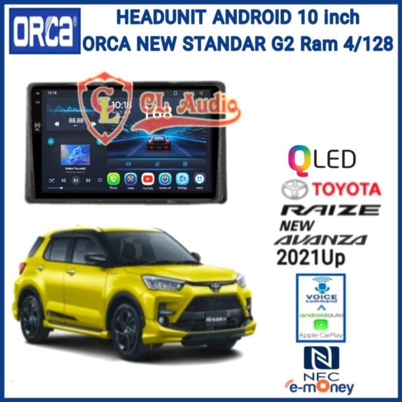 Jual Head Unit Android ORCA New Standar 10 Inch Toyota Raize/ Avansa ...