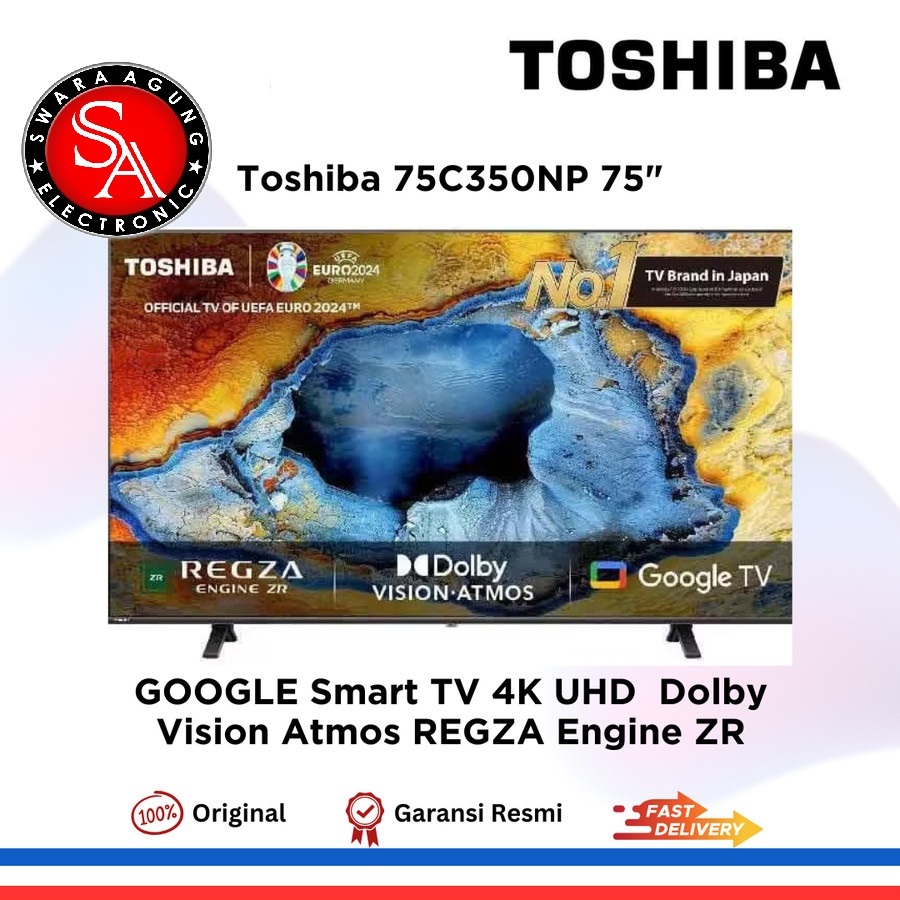 Jual Led UHD 4K Google TV 75 Inch Toshiba Type : 75C350NP - Free ...