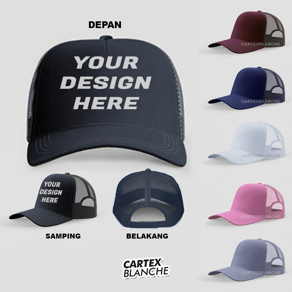Jual CARTEXBLANCHE Custom Design Sendiri Topi Baseball Jaring Trucker ...