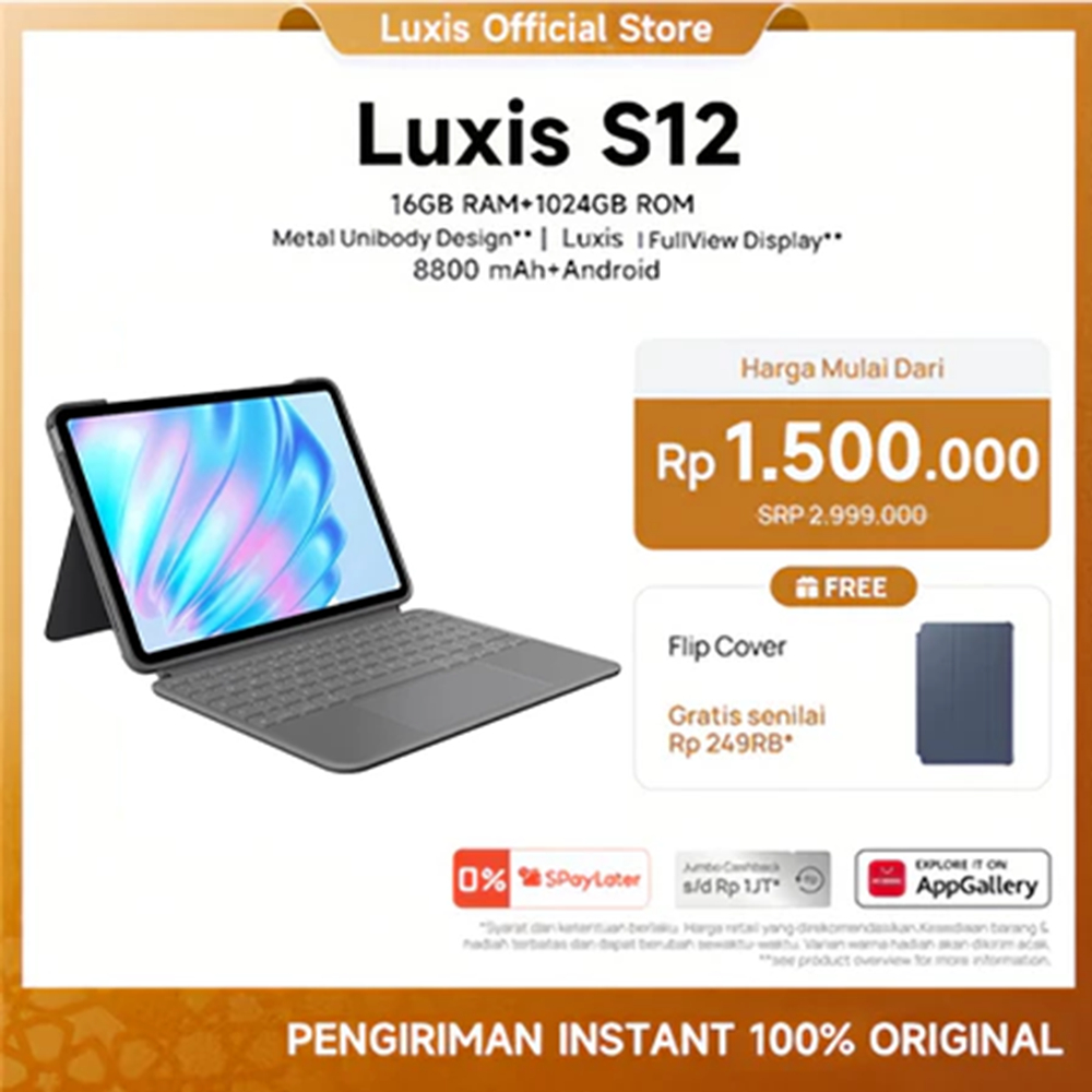 Jual Luxis Tablet S12 (16GB+1024GB)11.6inch"lPS Screen Tablet Android13 ...