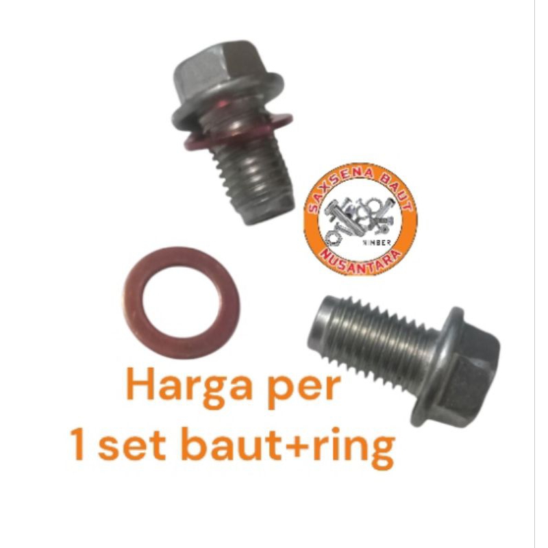 Jual baut m10 x1.4cm kunci 12 . buat mur 14 .atau buat oli gardan yg ...