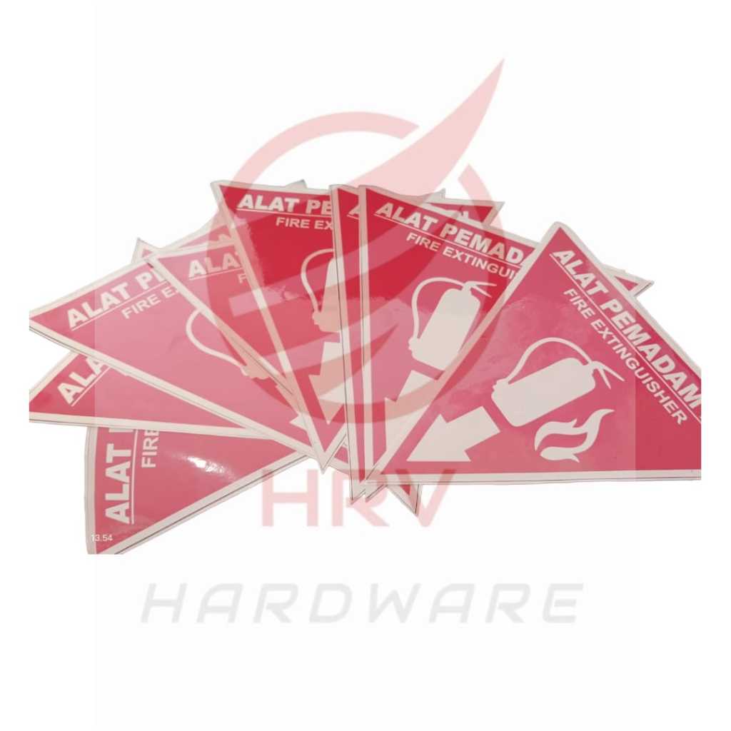 Jual Sticker Segitiga Apar Penanda alat pemadam Api Rambu Tabung APAR ...