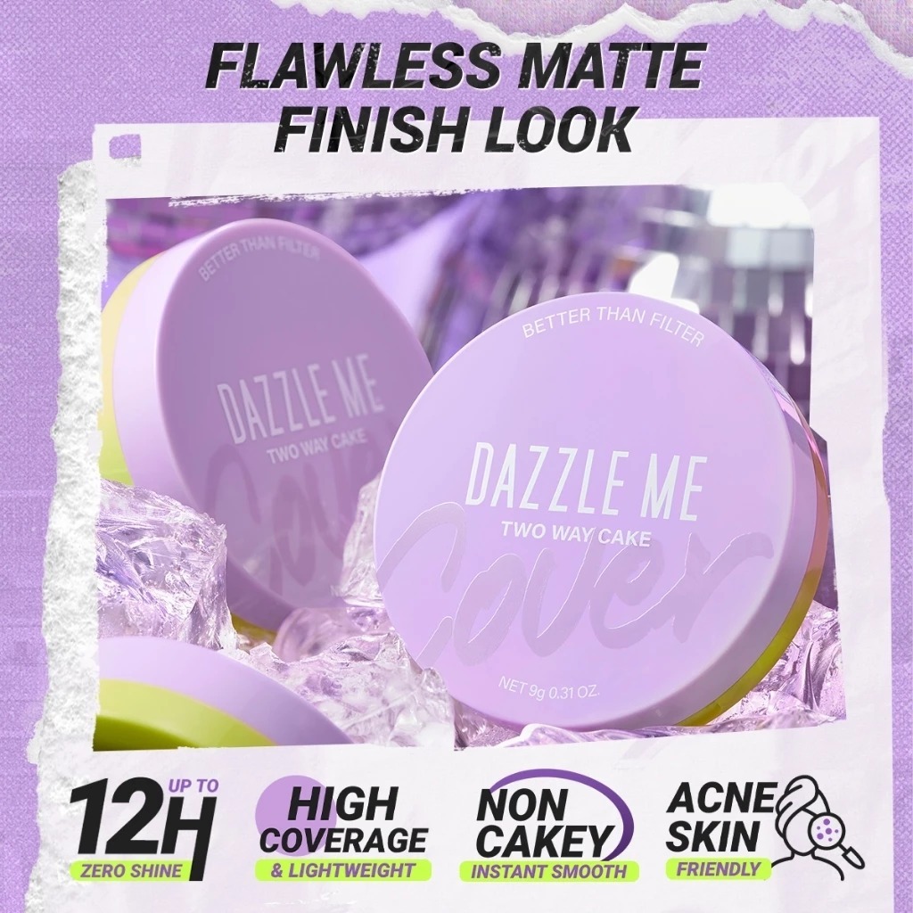 Jual Dazzle Me Better Than Filter Double Kill Two Way Cake Powder 9g ...