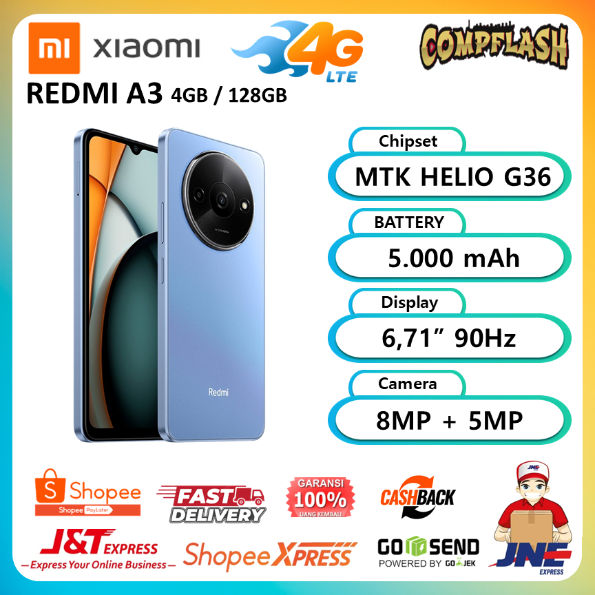 Jual XIAOMI REDMI A3 (4GB/128GB)|(Midnight Black, Star Blue) | Shopee ...