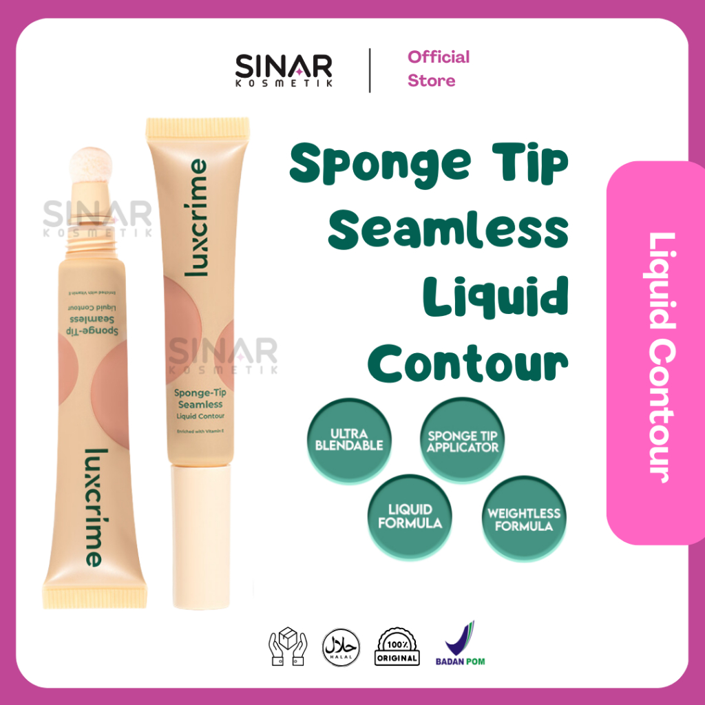 Jual LUXCRIME Sponge Tip Seamless Liquid Contour | Shopee Indonesia