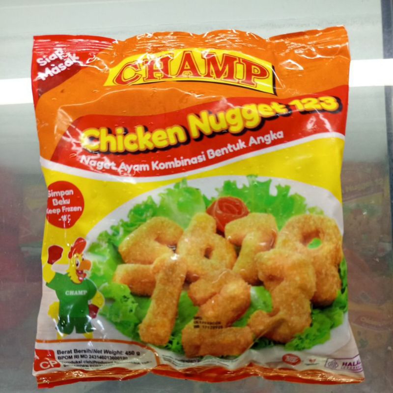 Jual Champ chicken nugget kombinasi bentuk angka 450g | Shopee Indonesia