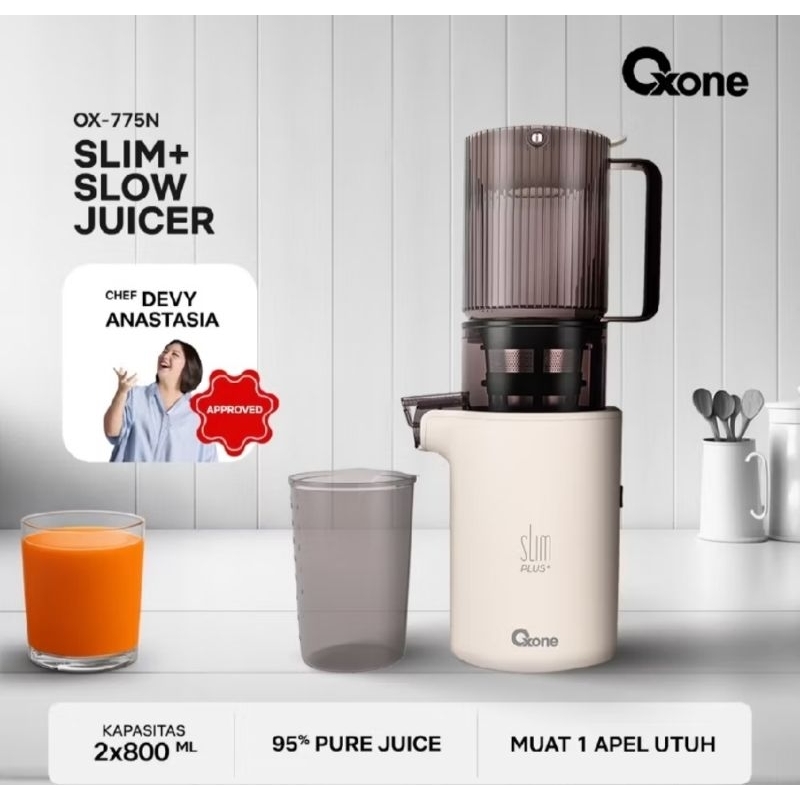 Jual Oxone OX 775 new slim deluxe compact slow juicer cream | Shopee Indonesia