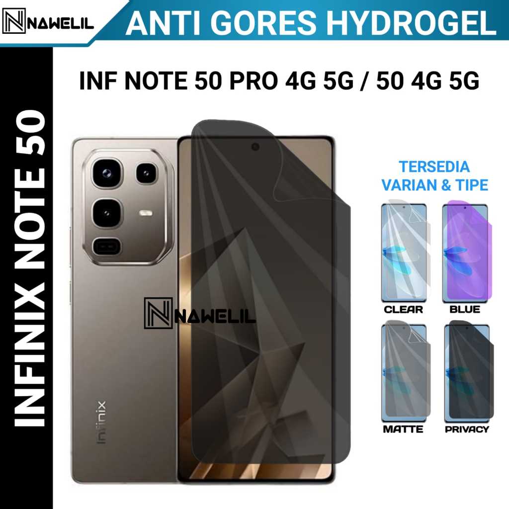 Jual Anti Gores Hydrogel Infinix Note 50 Pro 4g Plus 50x layar Lengkung ...