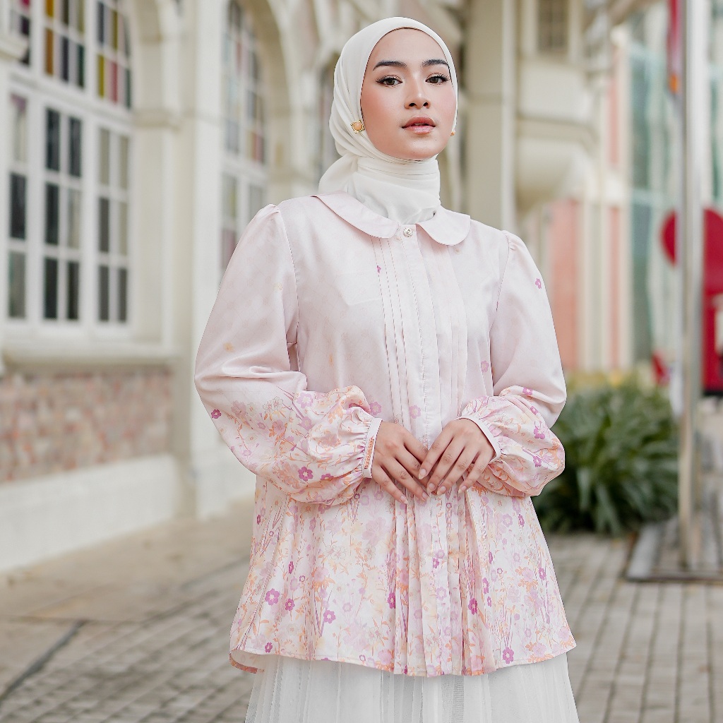 Jual [NEW] Kalasiris - Blouse Raya Motif Bunga Bahan Silk Atasan ...