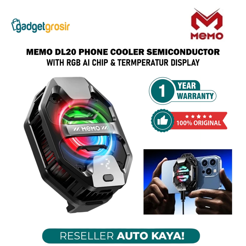 Jual Memo DL20 Phone Cooler Semiconductor With AI Chip Temperatur ...