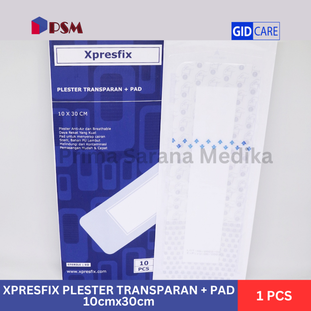 Jual Xpresfix 10x30cm Plester Luka Operasi Anti Air Transparan+Pad ...