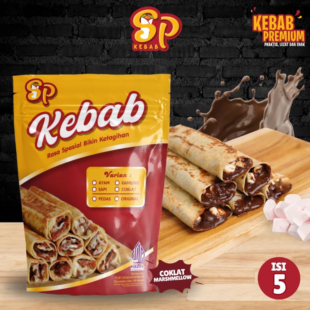 Jual KEBAB FROZEN TERLARIS SPKEBAB COKLAT CRUNCHY LUMER ISI 5PCS DENGAN ...