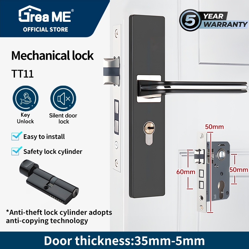 Jual GreaME Kunci Handle Handel Pintu Rumah Gembok Anti Maling Dengan ...