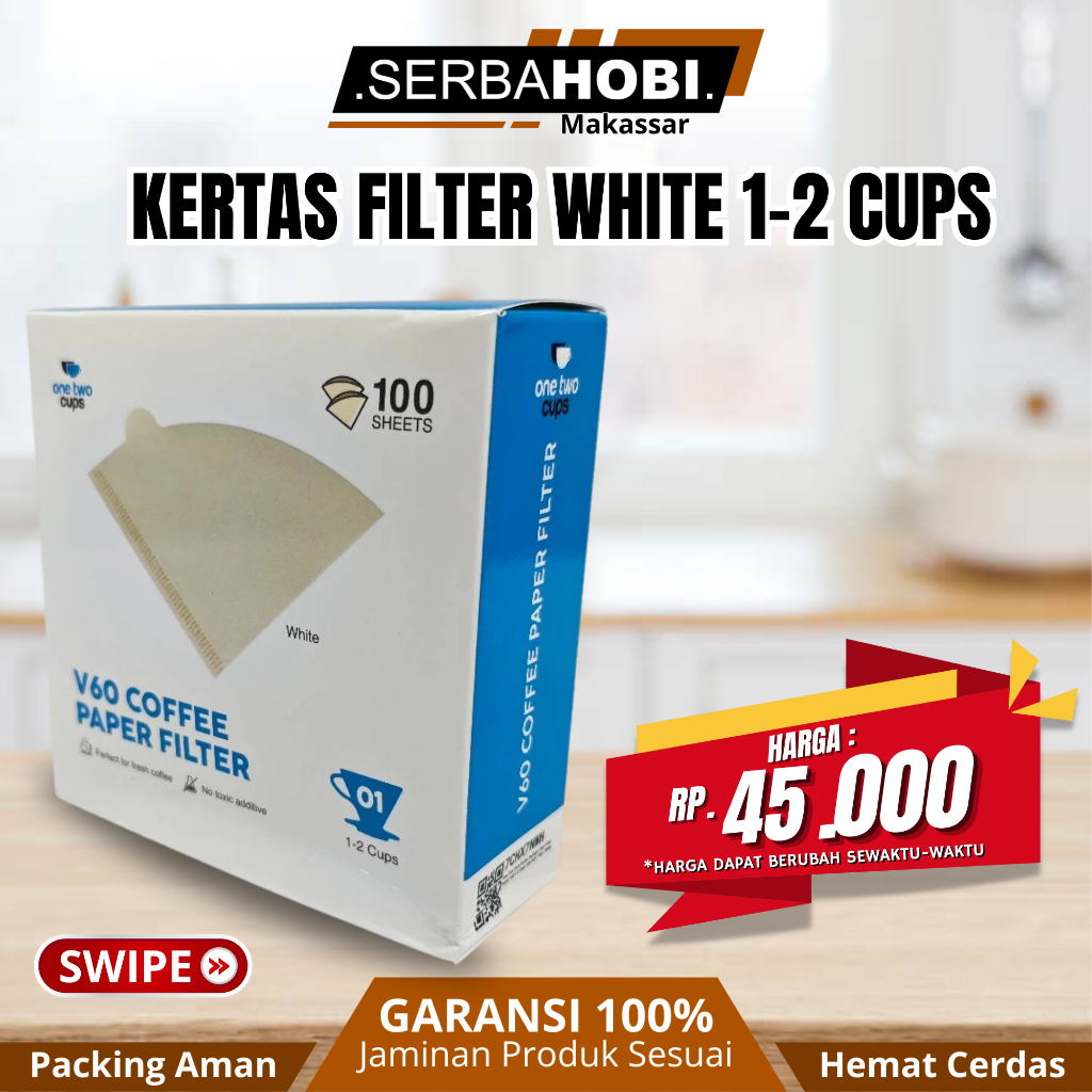 Jual Kertas Filter Saringan Kopi V60 Drip 1-2 Serve Isi 100PCS | Shopee ...