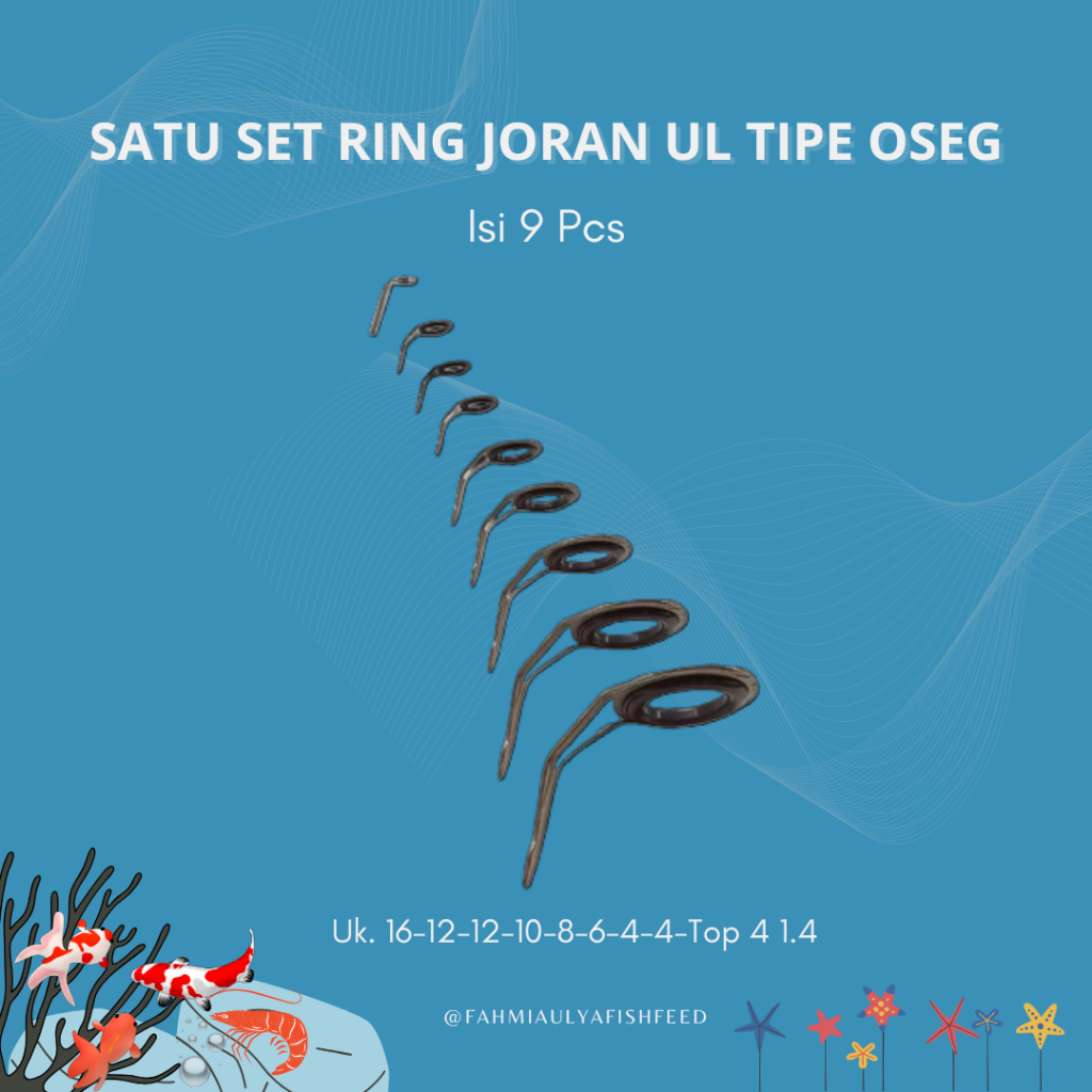 Jual Satu Set Ring Joran UL isi 9 pcs Tipe Oseg | Shopee Indonesia